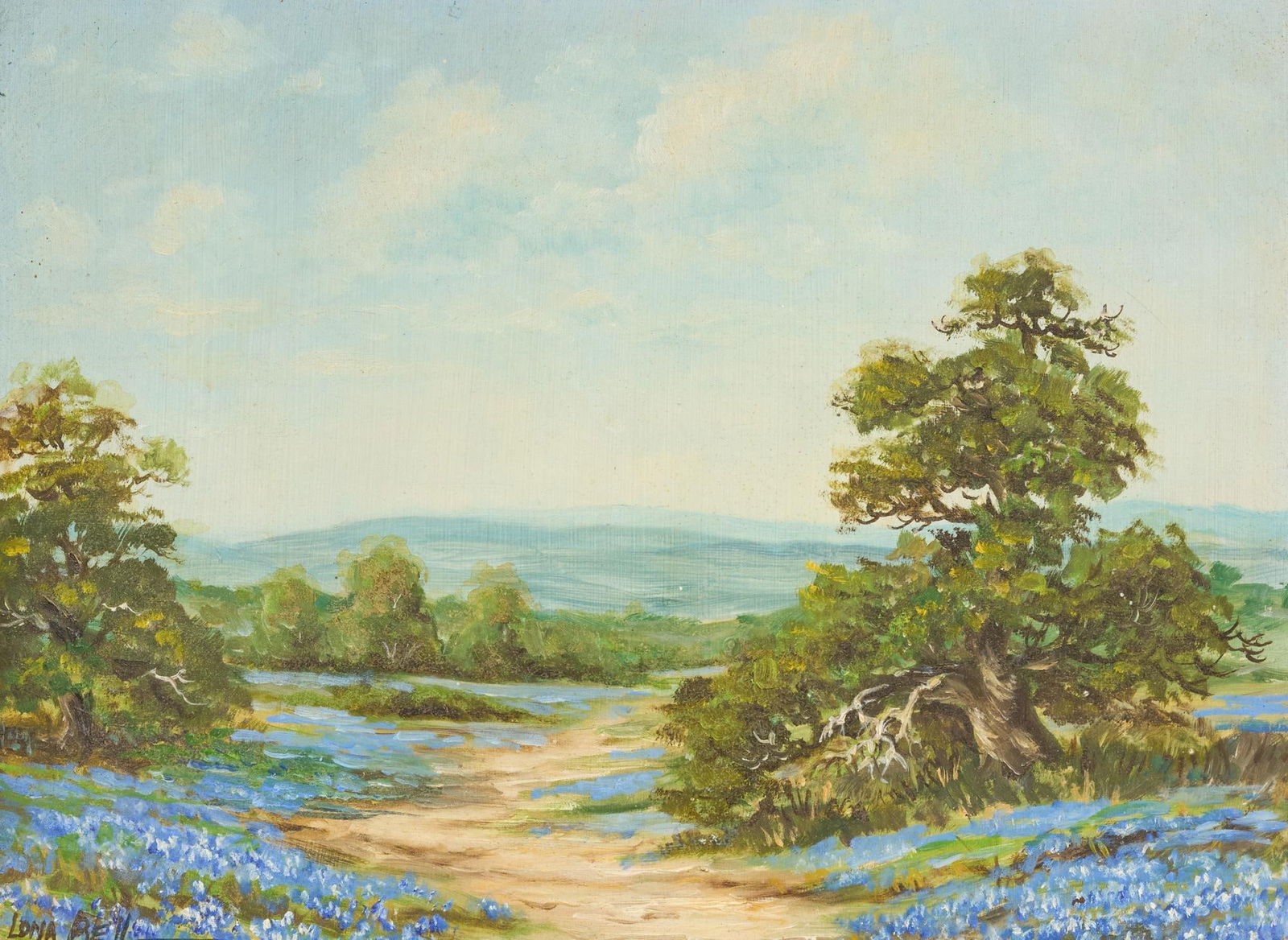 Lona Bell (1918-1986), "bluebonnet Vista" Auction