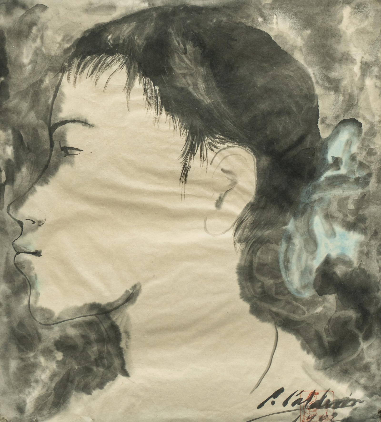 Cecilia Calderon, Profile Portrait, 1962 Auction