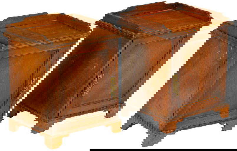 Pair Of Wood Drawer Units