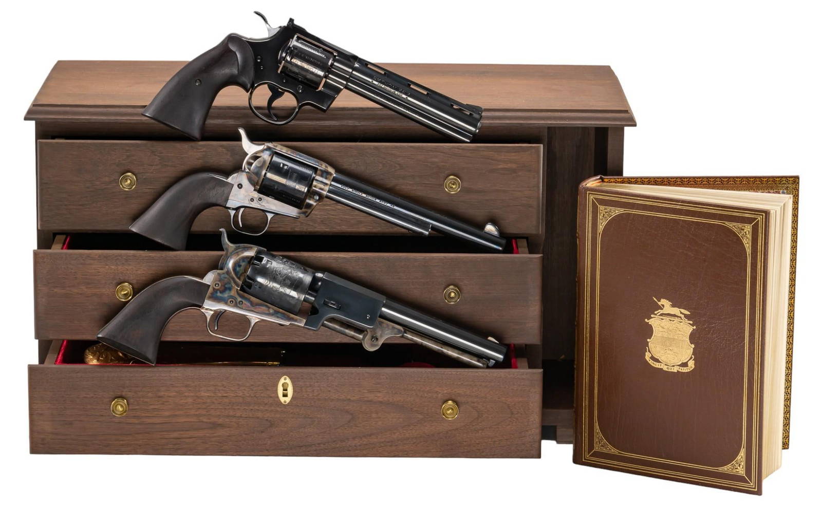 Desirable Colt 1976 U.s. Bicentennial 3-gun Matched Set W/ Case & Book ...
