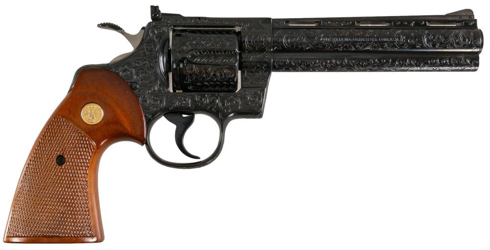 Class "d" Engraved Colt Python 357 Mag Revolver
