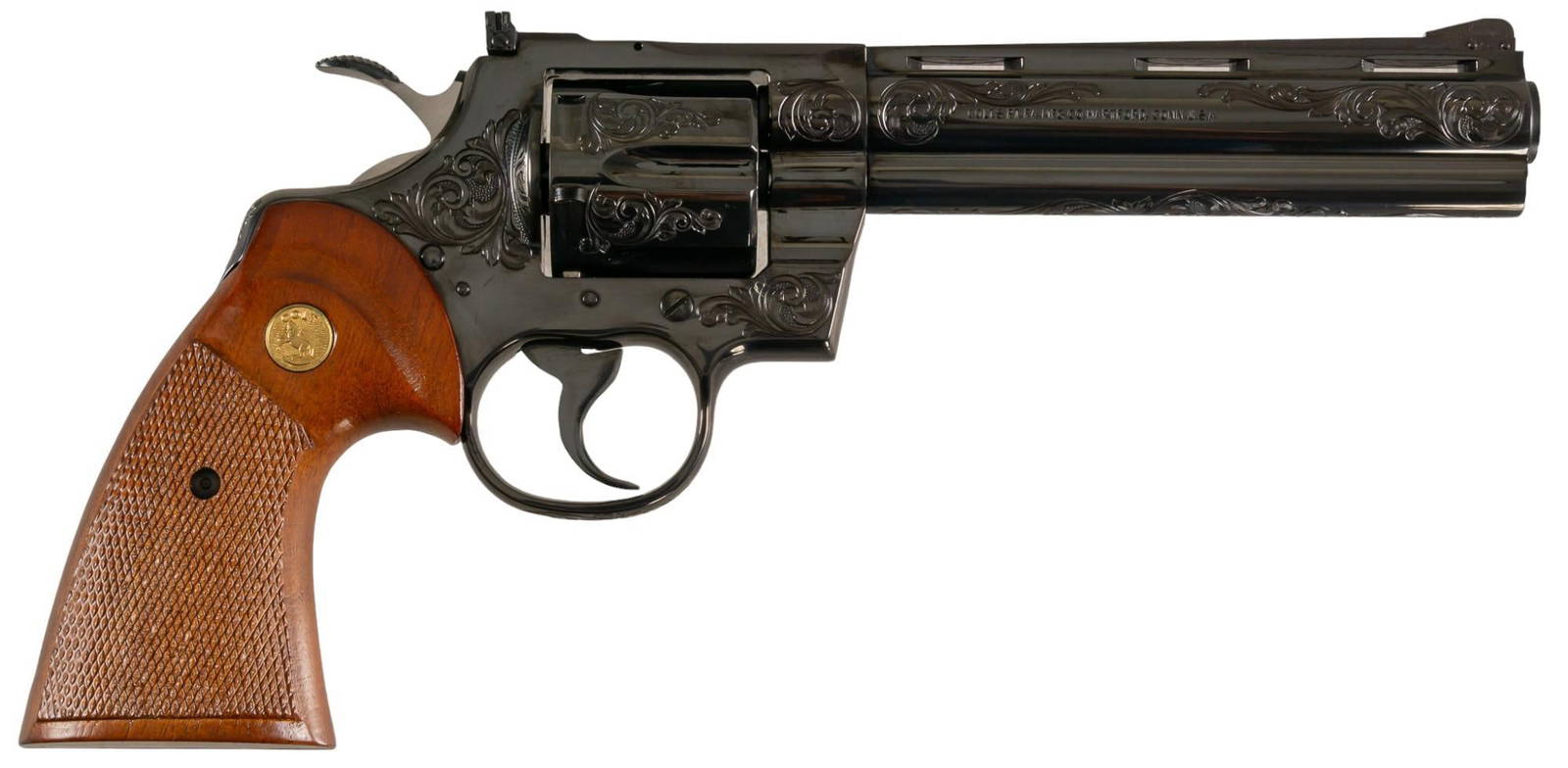 Class "a" Engraved Colt Python 357 Mag Revolver Auction