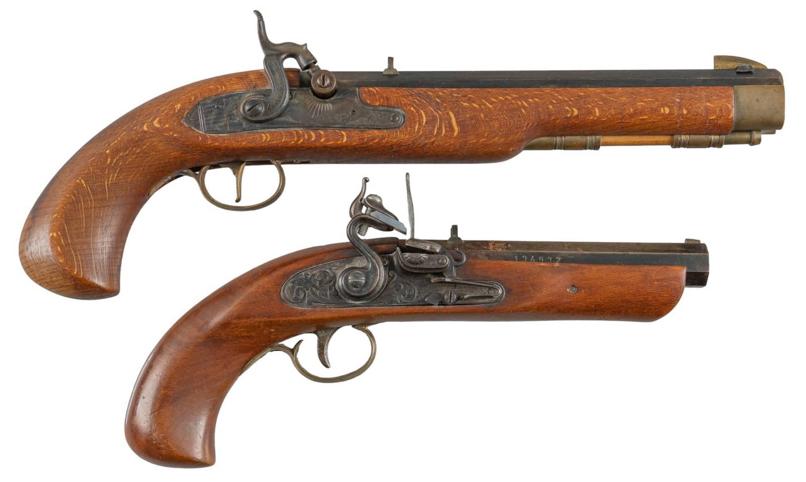 Pair Of Black Powder Pistols Auction