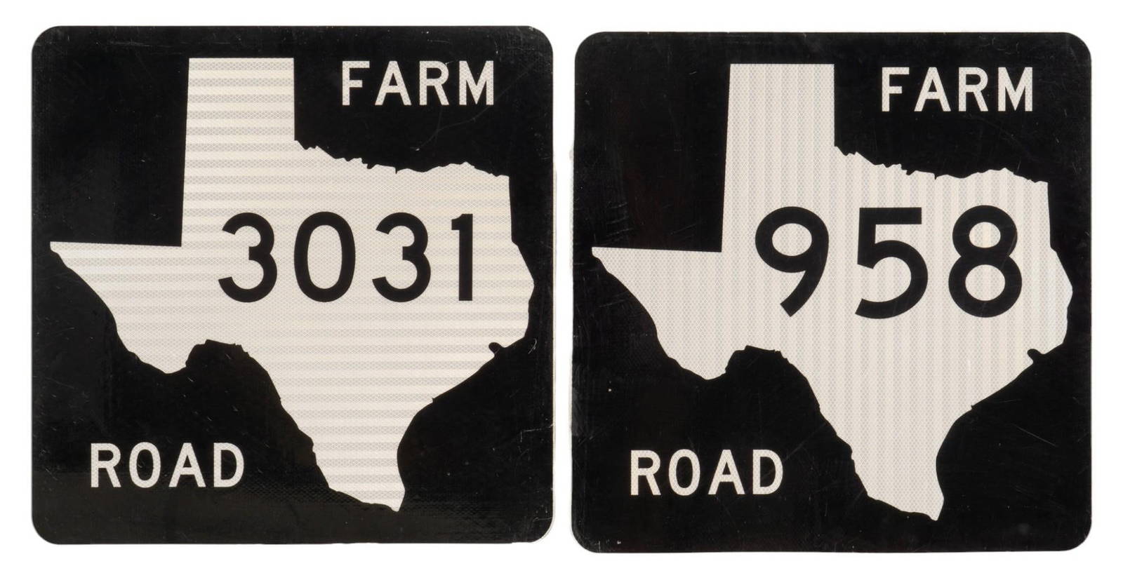 Set Of (2) Texas Road Signs Auction