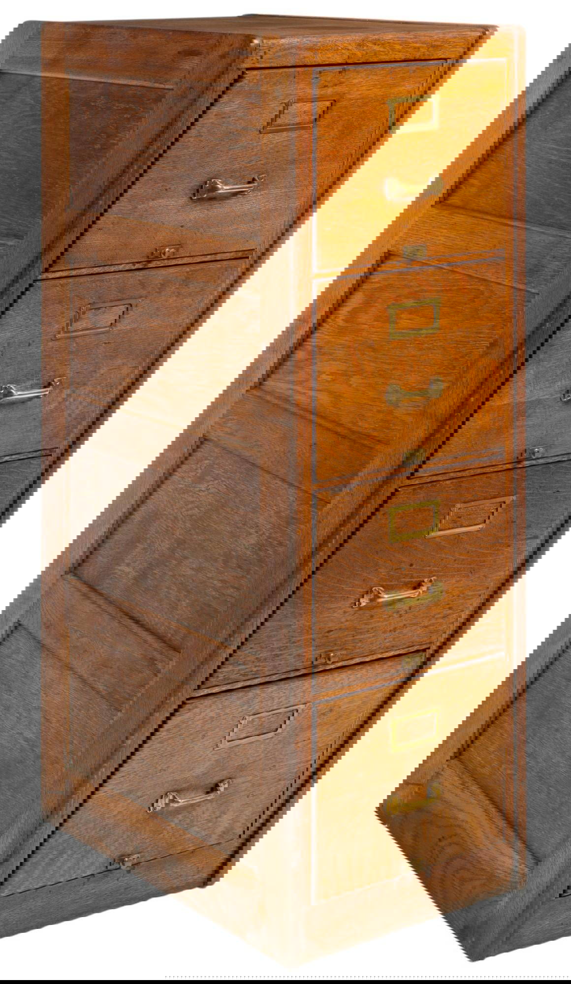 Vintage Wooden Filing Cabinet Auction