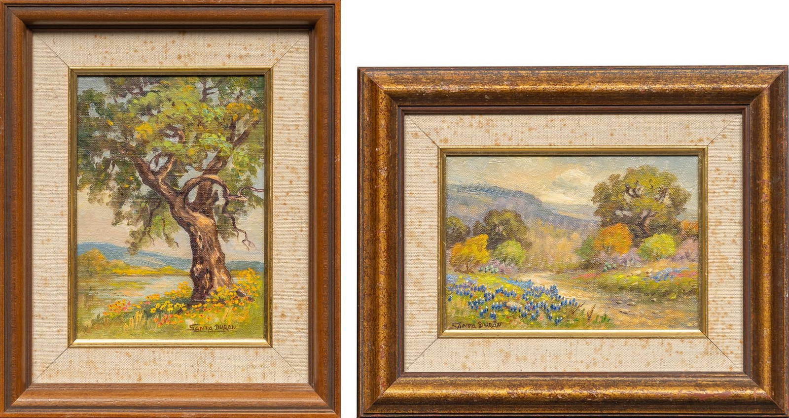 Santa Duran, (2) Texas Landscapes Auction