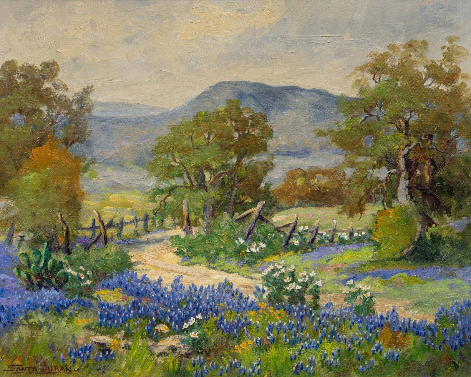 Santa Duran, Hill Country Bluebonnets Auction