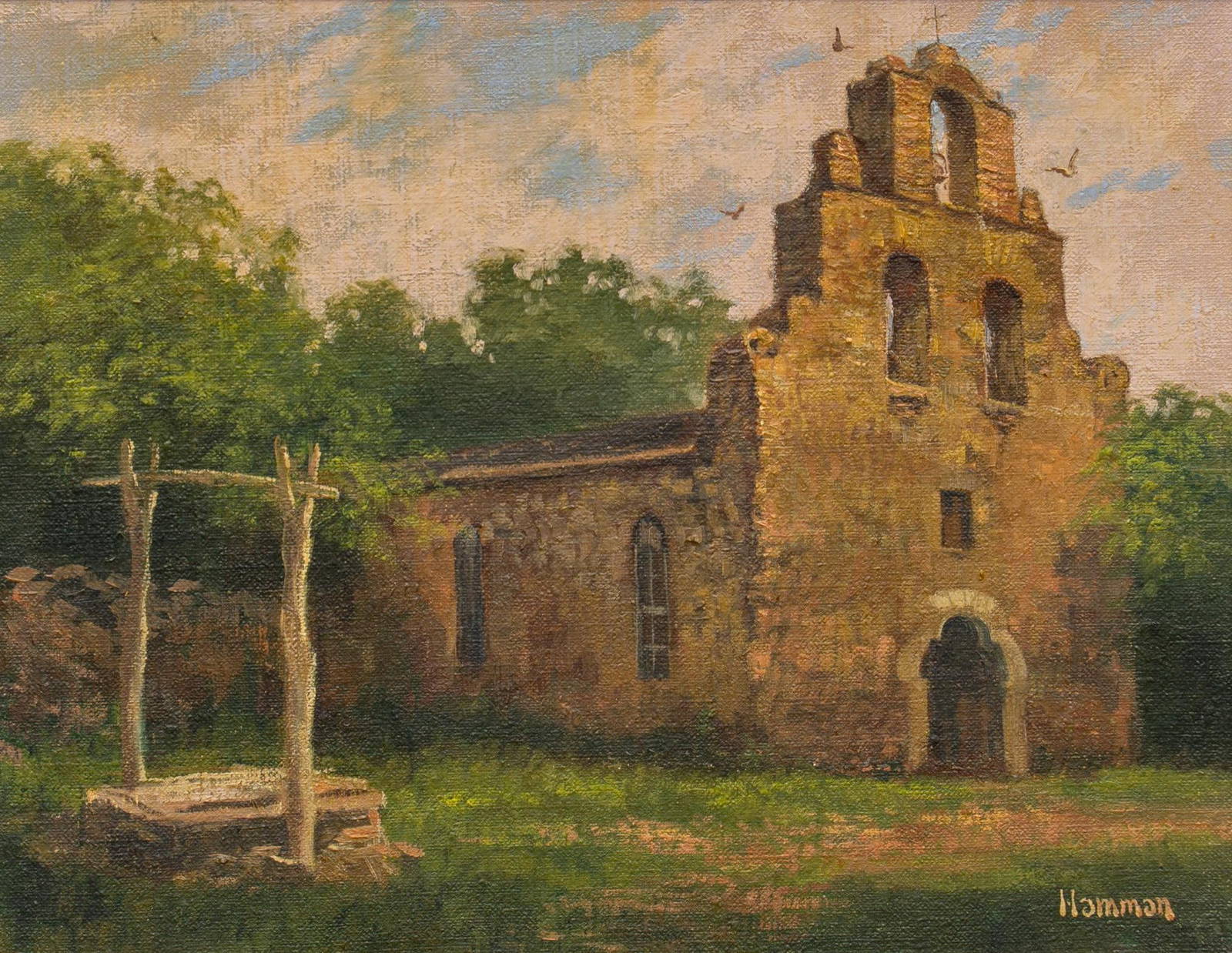 Robert Hamman, "mission Espada, Ca. 1870" Auction