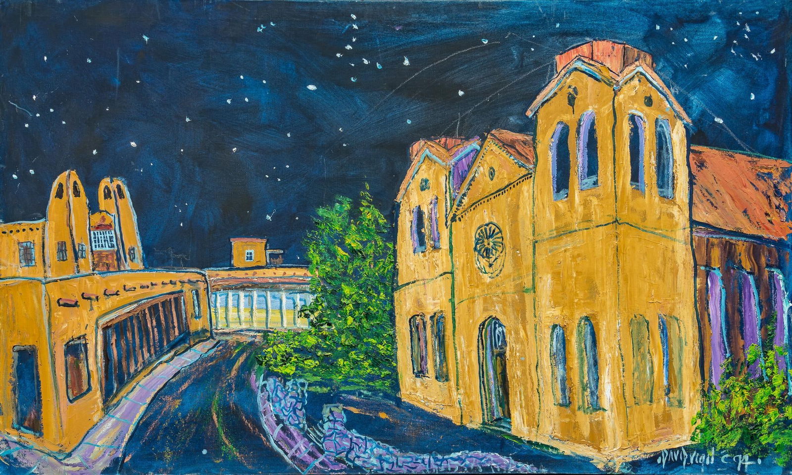 David Vigil, Santa Fe Plaza, 1994 Auction