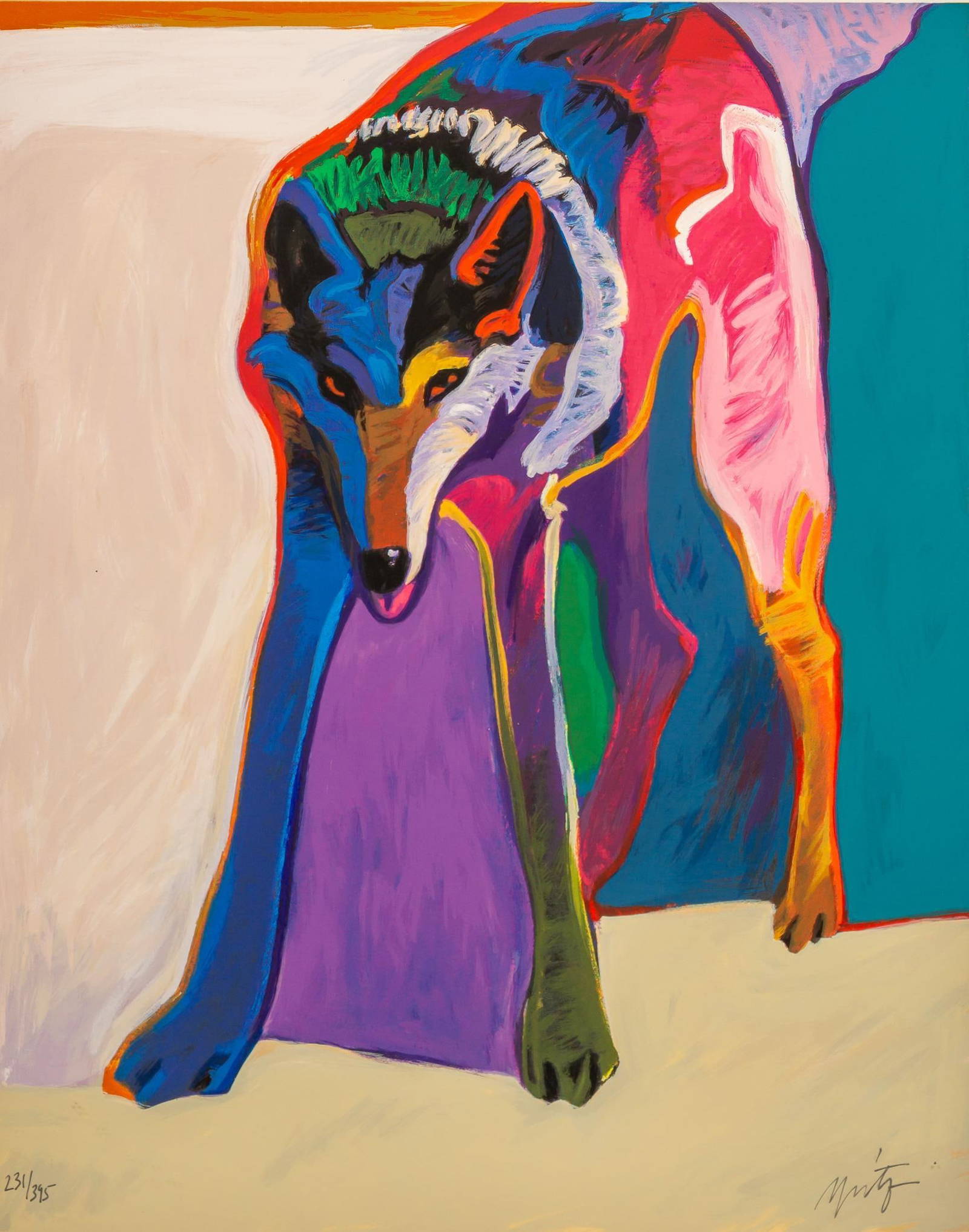 John Nieto, Wolf Serigraph Auction