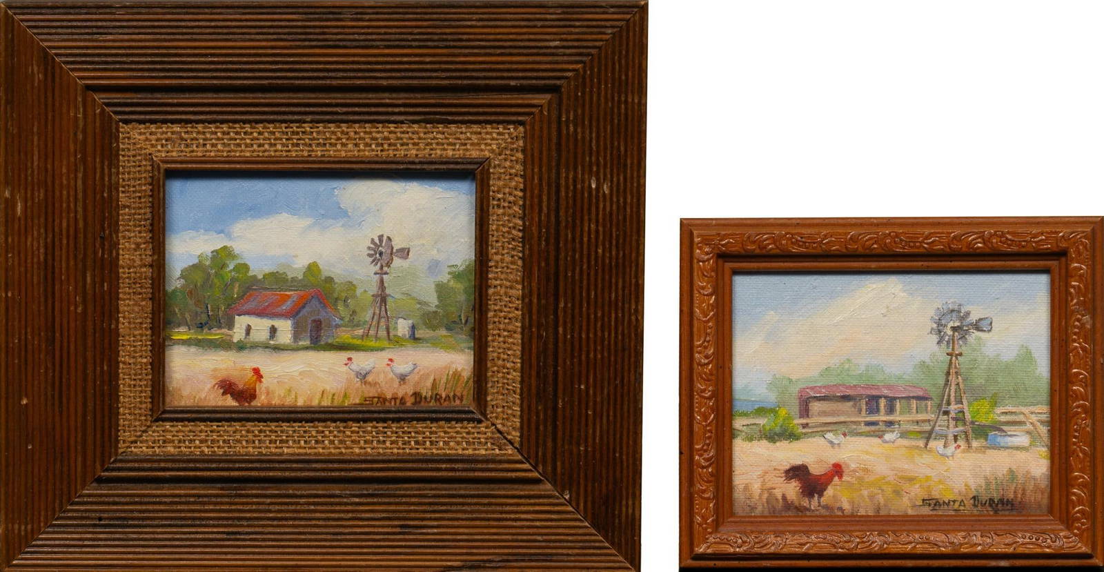 Santa Duran, (2) Farmyard Scenes Auction