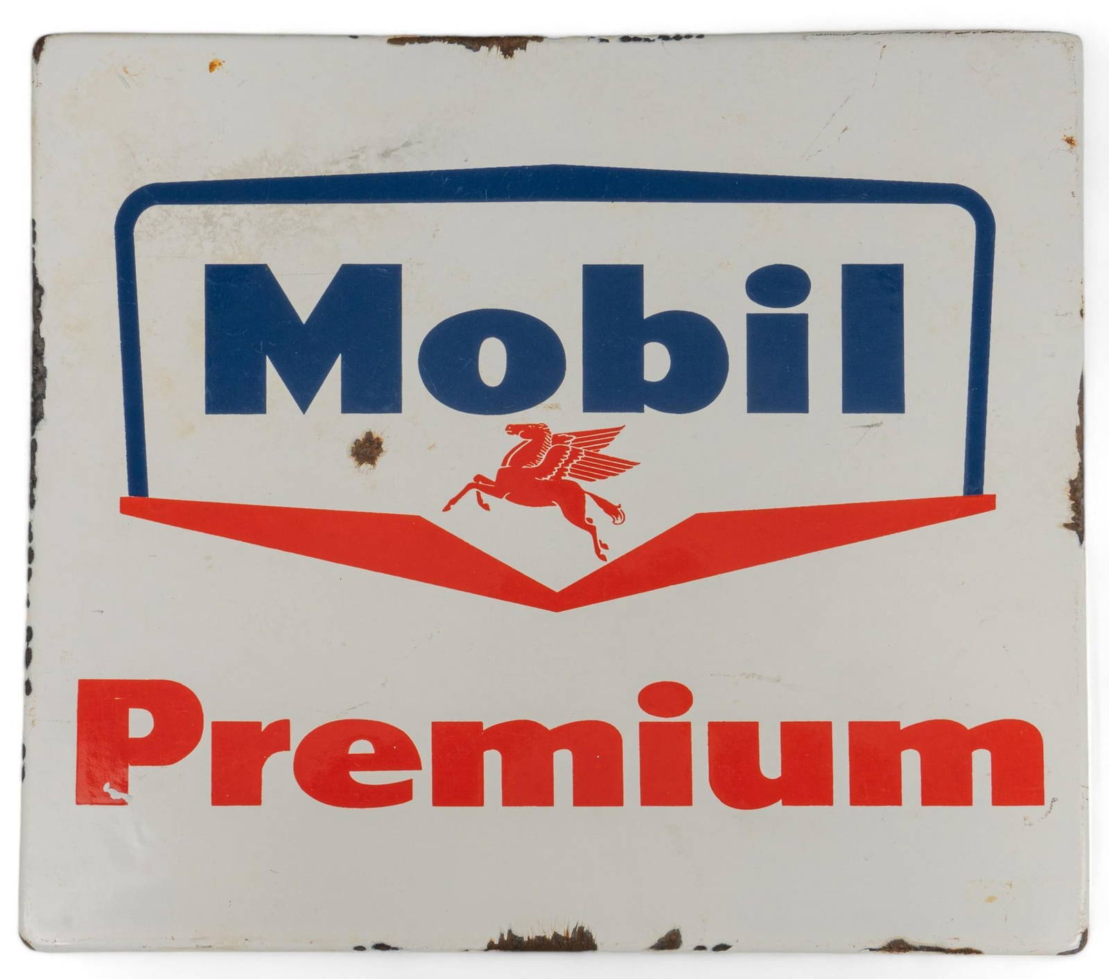 Vintage Mobil Gasoline Pump Sign Auction