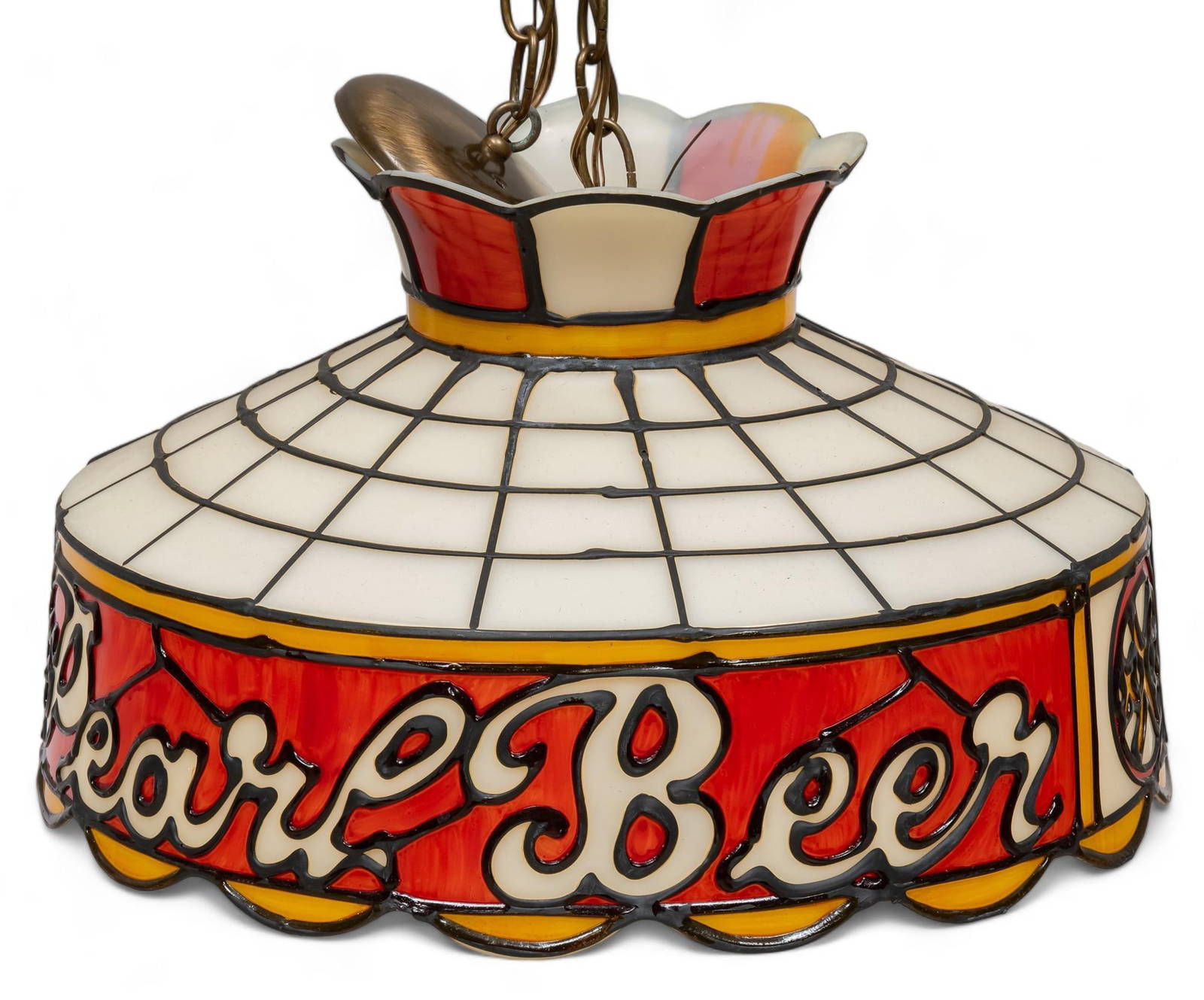 1977 Pearl Beer Tiffany Style Light Fixture Auction