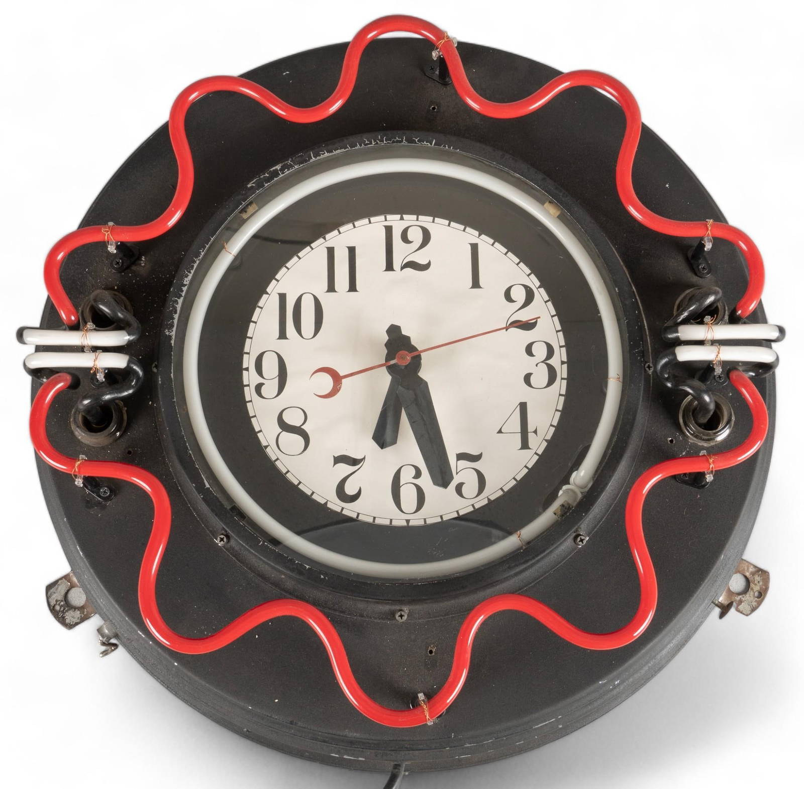 Exposed Curling Neon Clock Auction