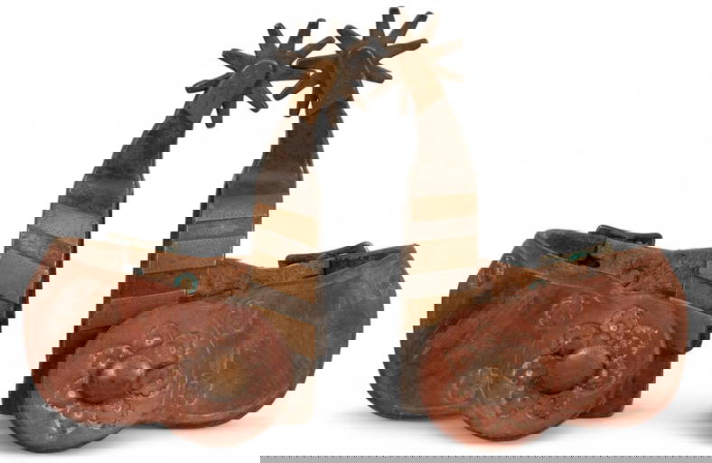 Kelly Marked Copper Mounted Spurs