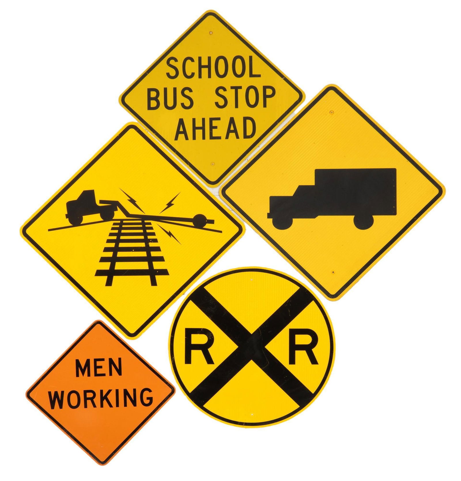 Set Of (5) Traffic Signs