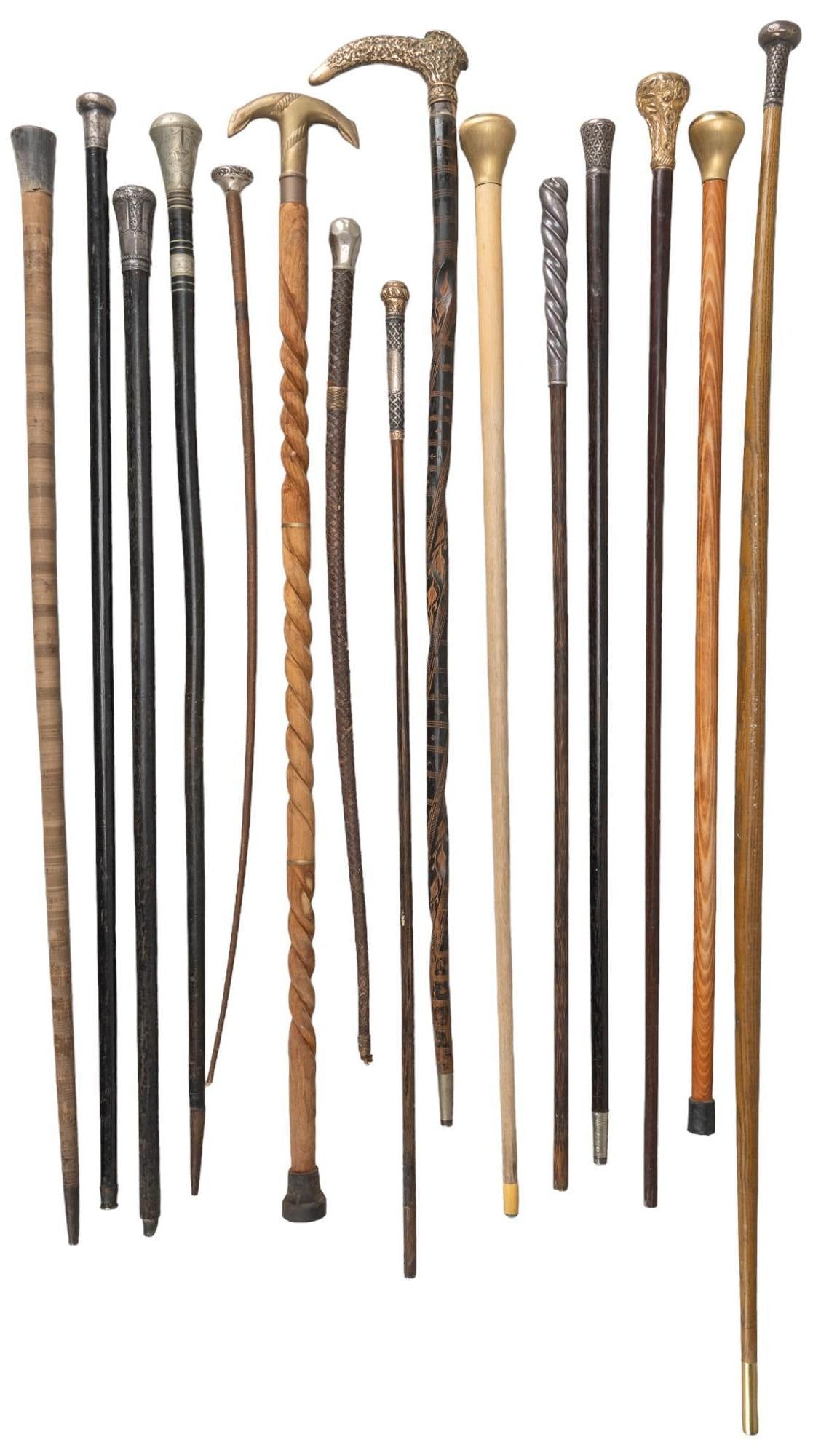 (15) Walking Sticks Auction