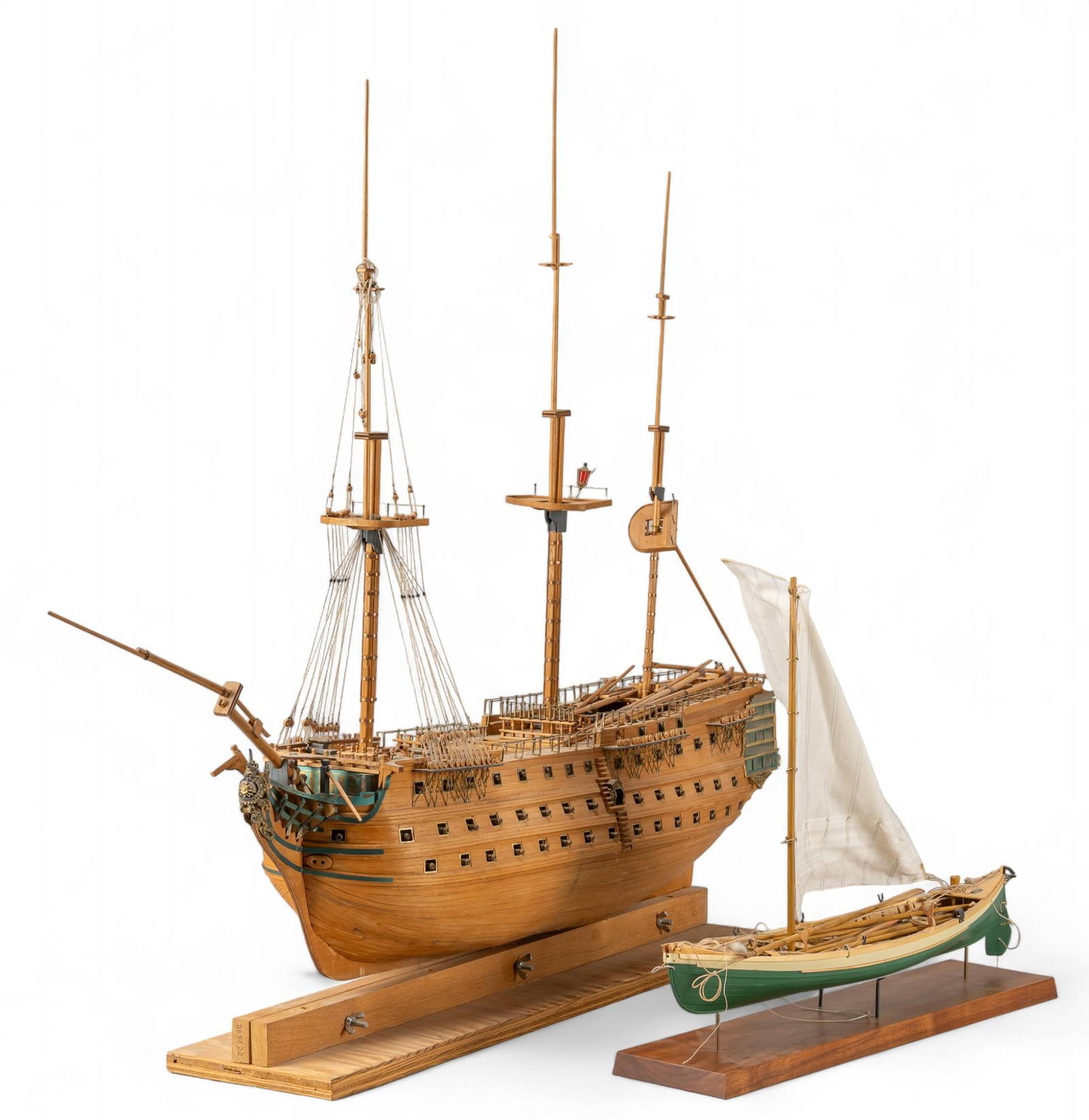 (2) Vintage Model Ships Auction