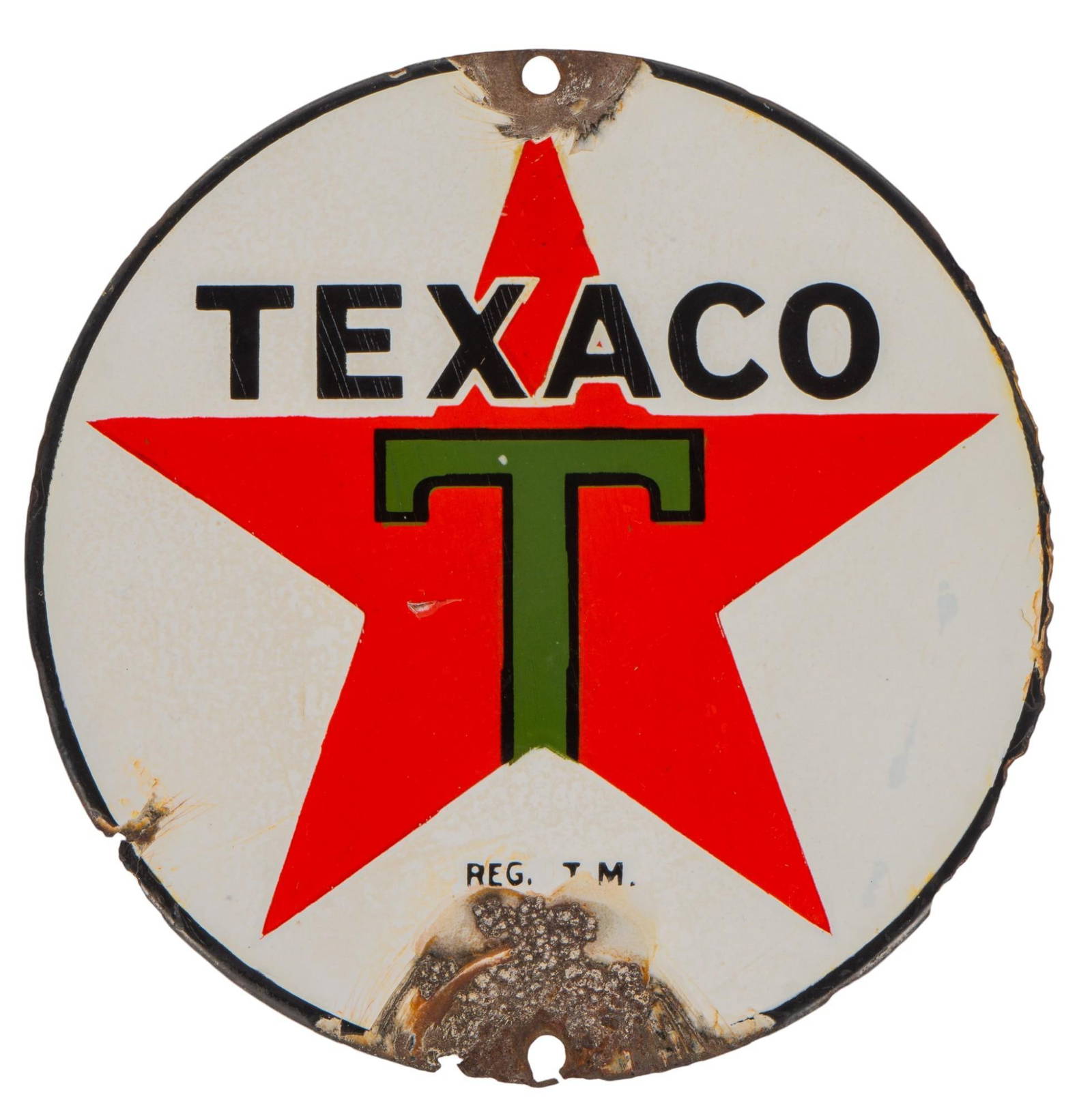 Texaco Gasoline Porcelain Sign Auction