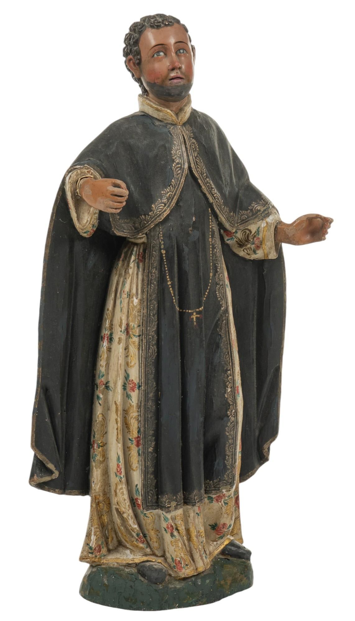 18th C. Peruvian Santo, Saint Martin De Porres Auction