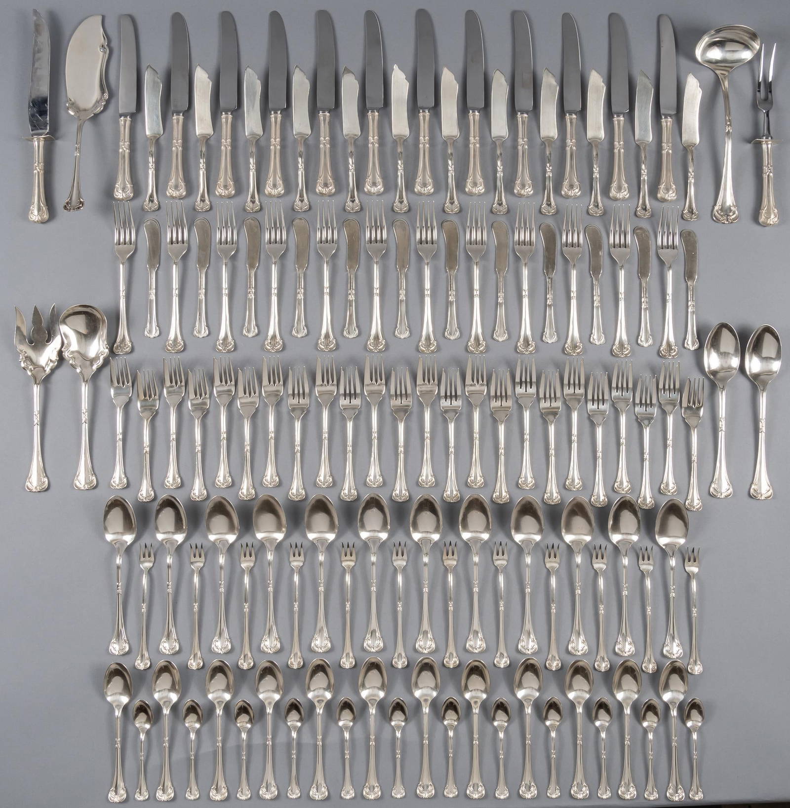 "pesa Nupical" Mexican Sterling Silver Flatware Set Auction