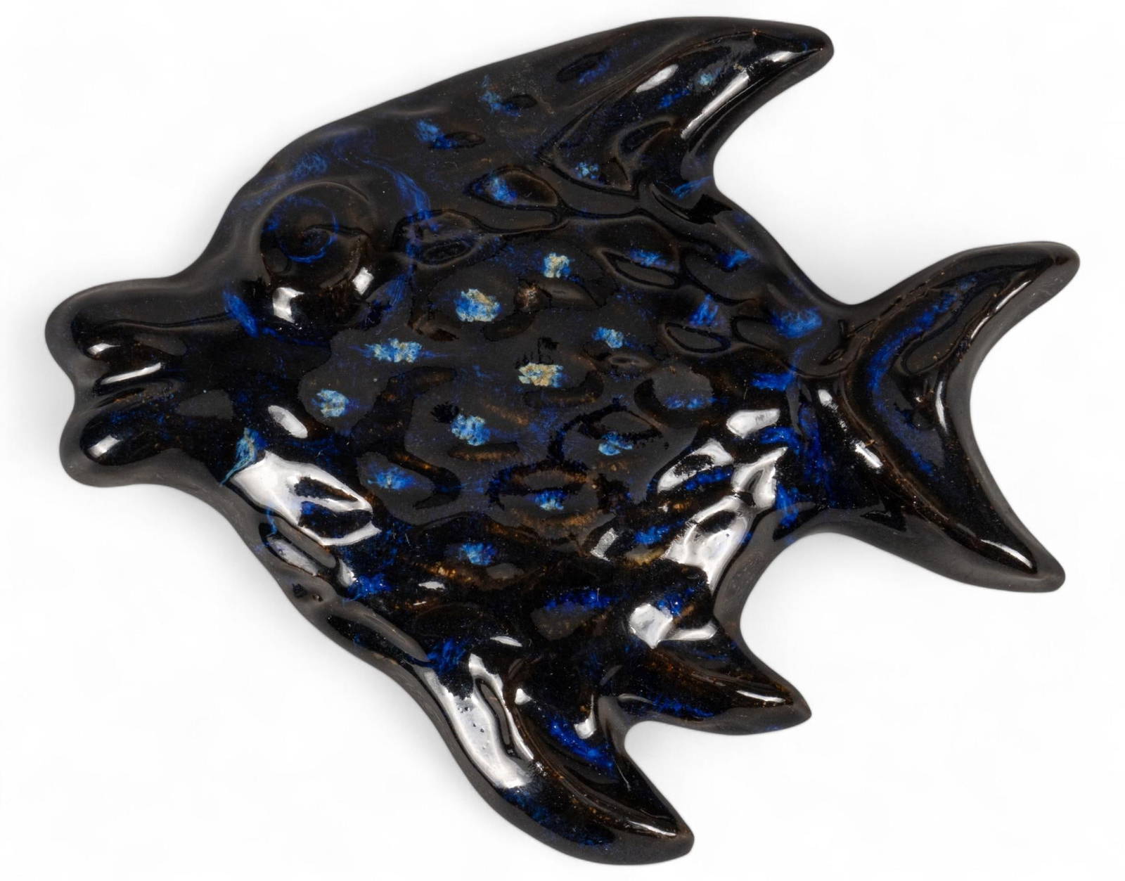 Harding Black, Indigo Glaze Fish, 1972 Auction