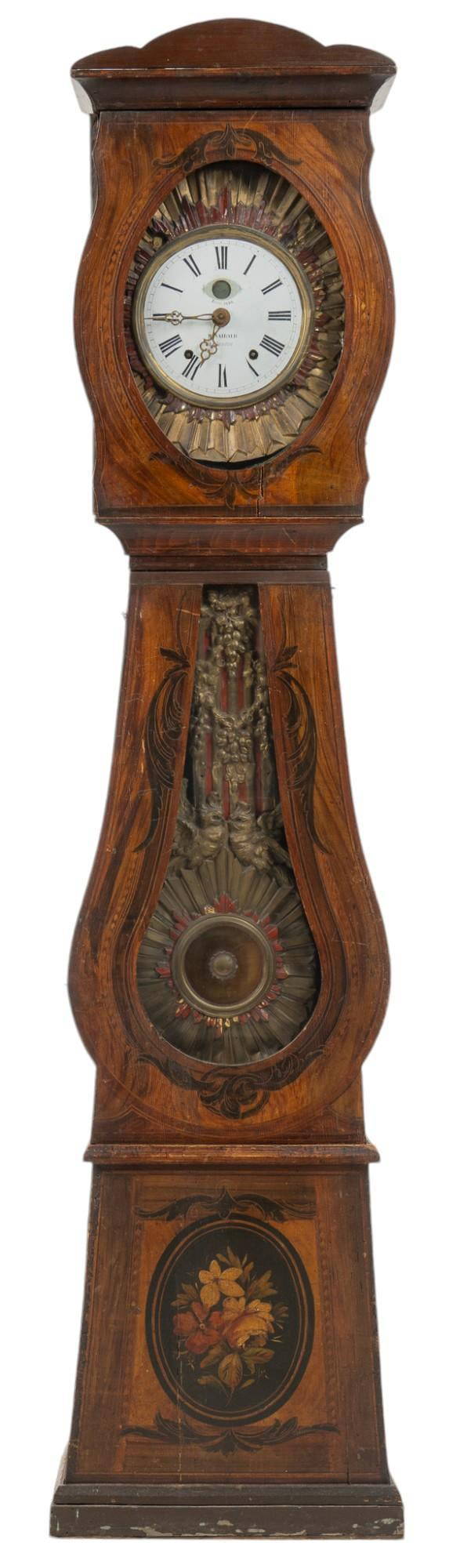 French Morbier Style Tall Case Clock Auction