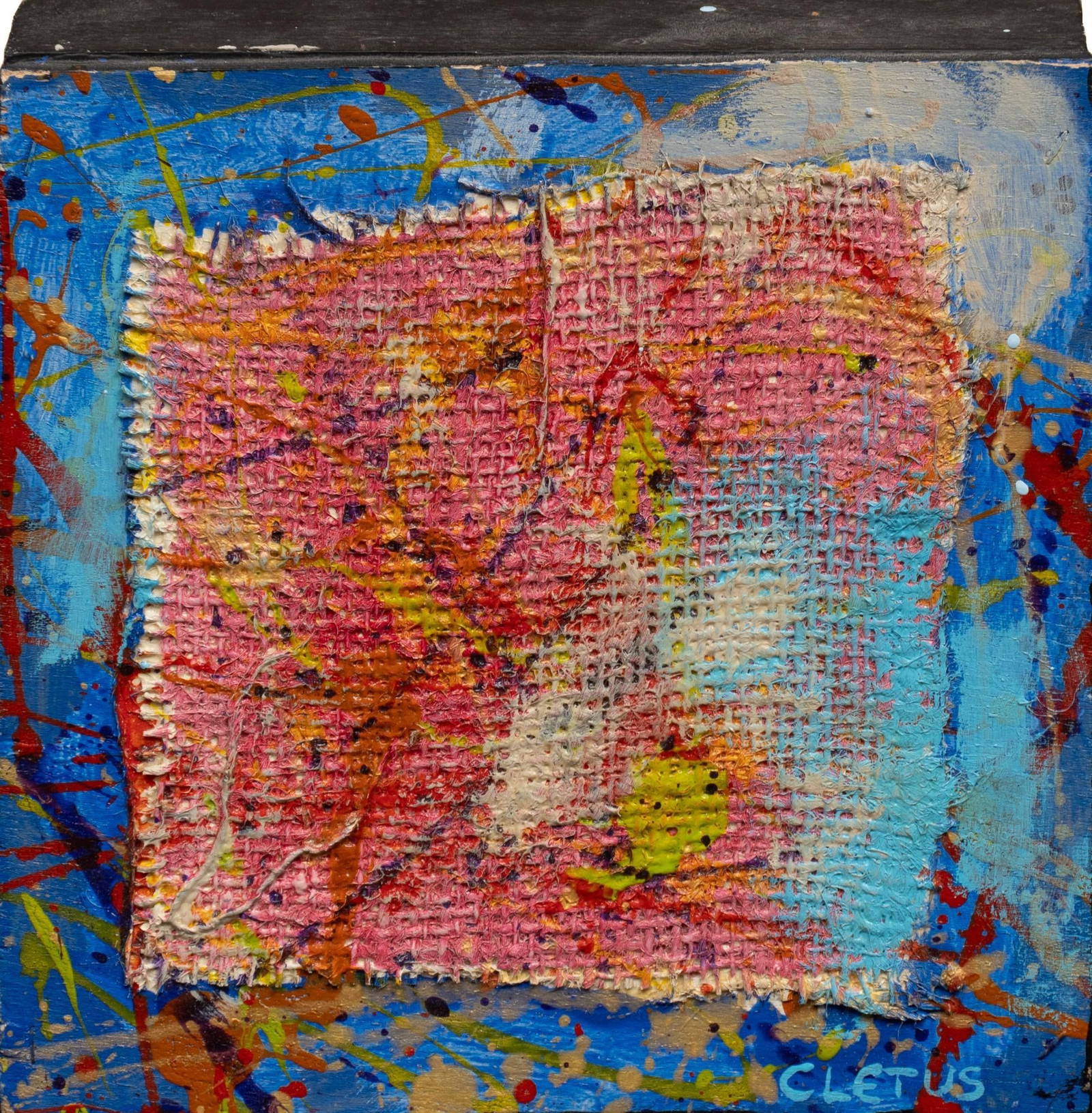Brother Cletus Behlmann, Abstract With Burlap Auction