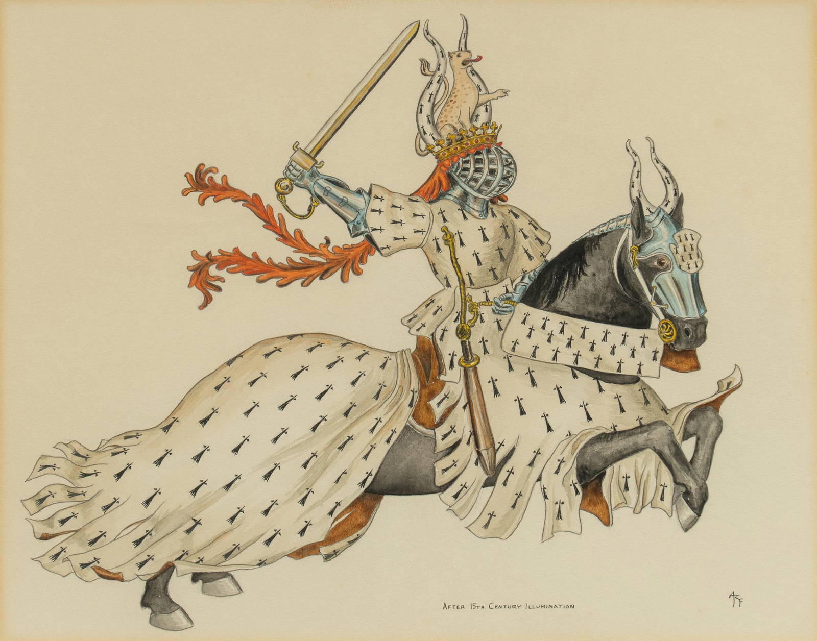 French Dukes From A Medieval Book Of Tournaments Auction