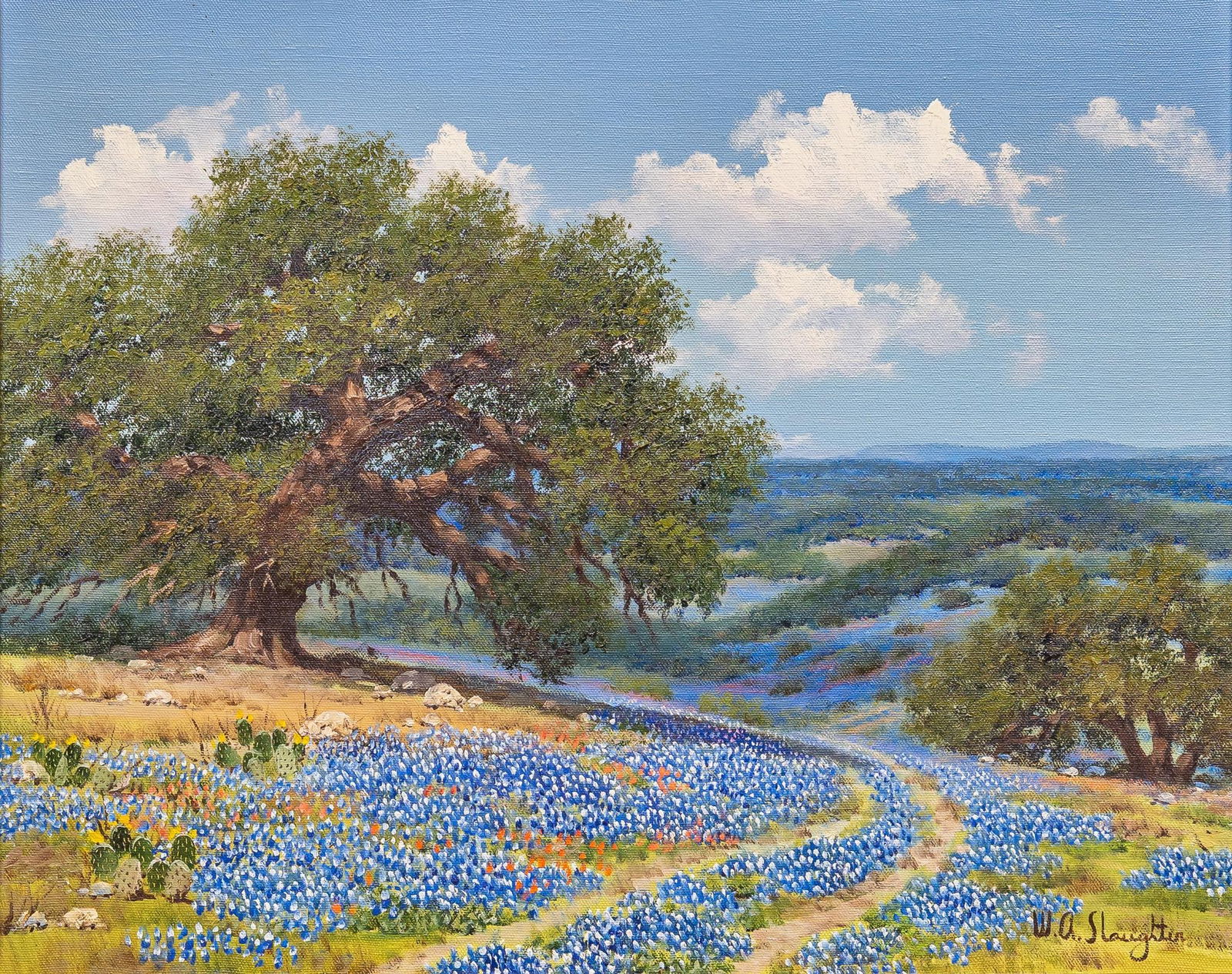 W. A. Slaughter, Bluebonnets And Oaks Auction