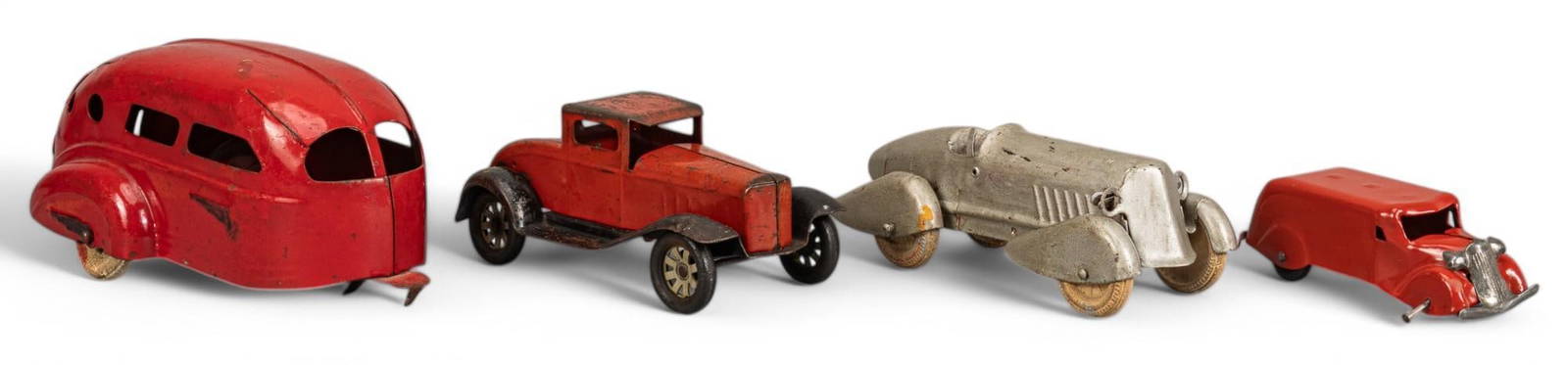 (4) Pressed Steel Structo Toy Cars Auction