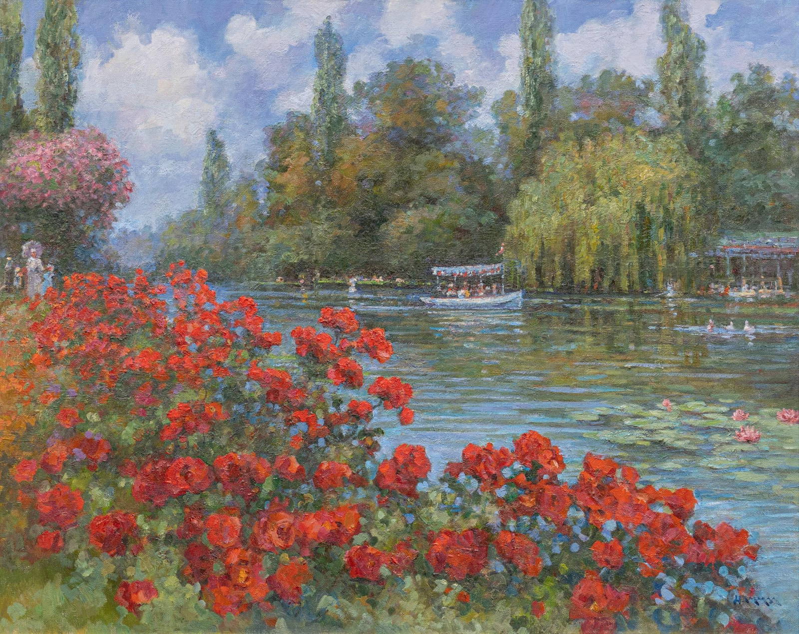 Robert Hamman, "sunday In The Park" Auction