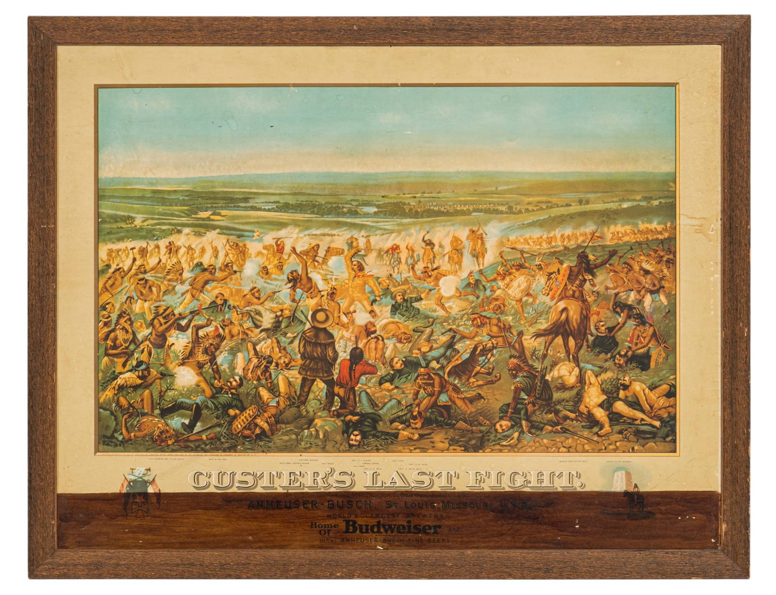 Anheuser-busch Advertising Poster "custer's Last Fight" Auction