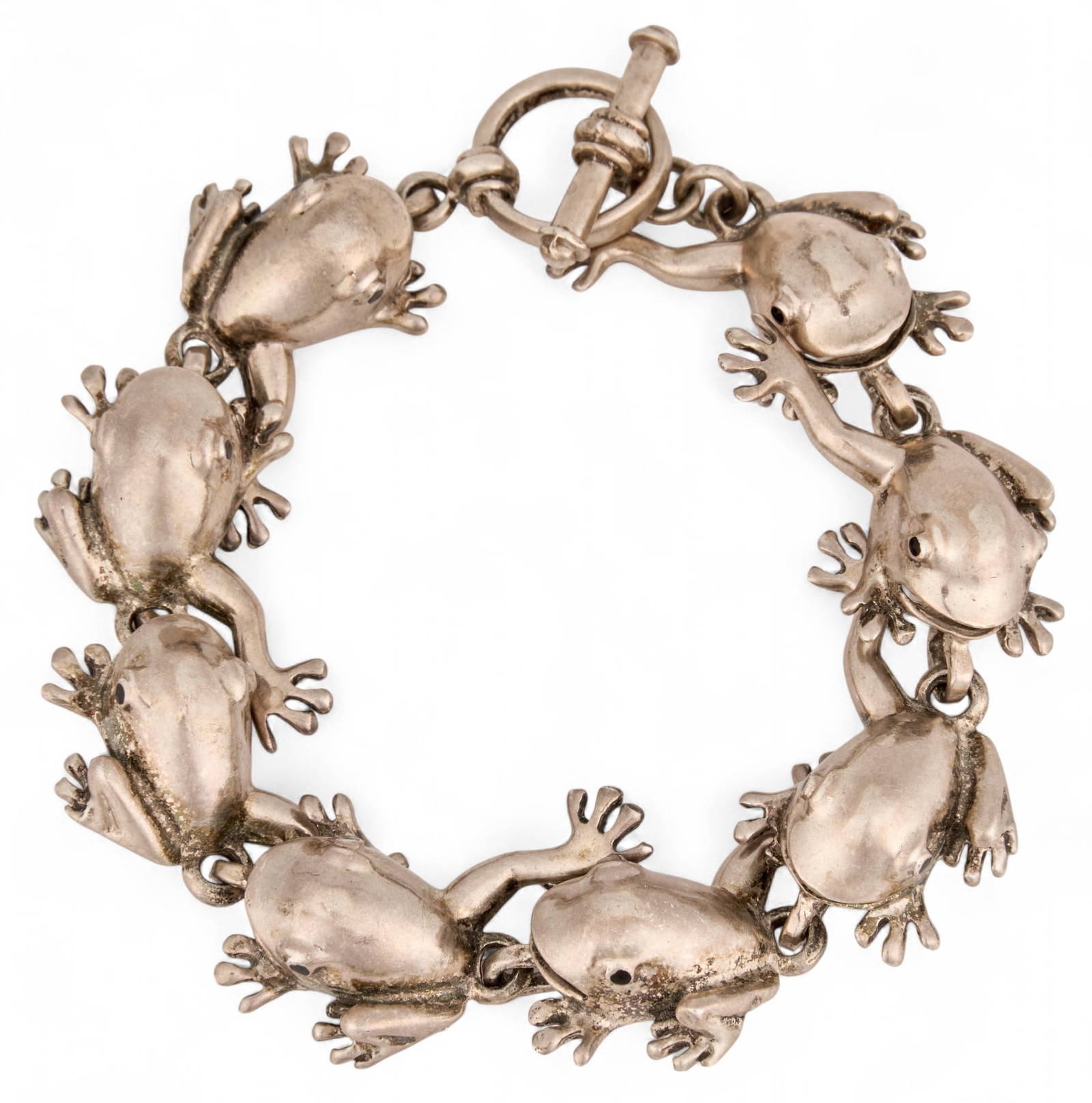 Sterling Silver Frog Charm Bracelet - Jun 21, 2025 | Vogt Auction Texas ...