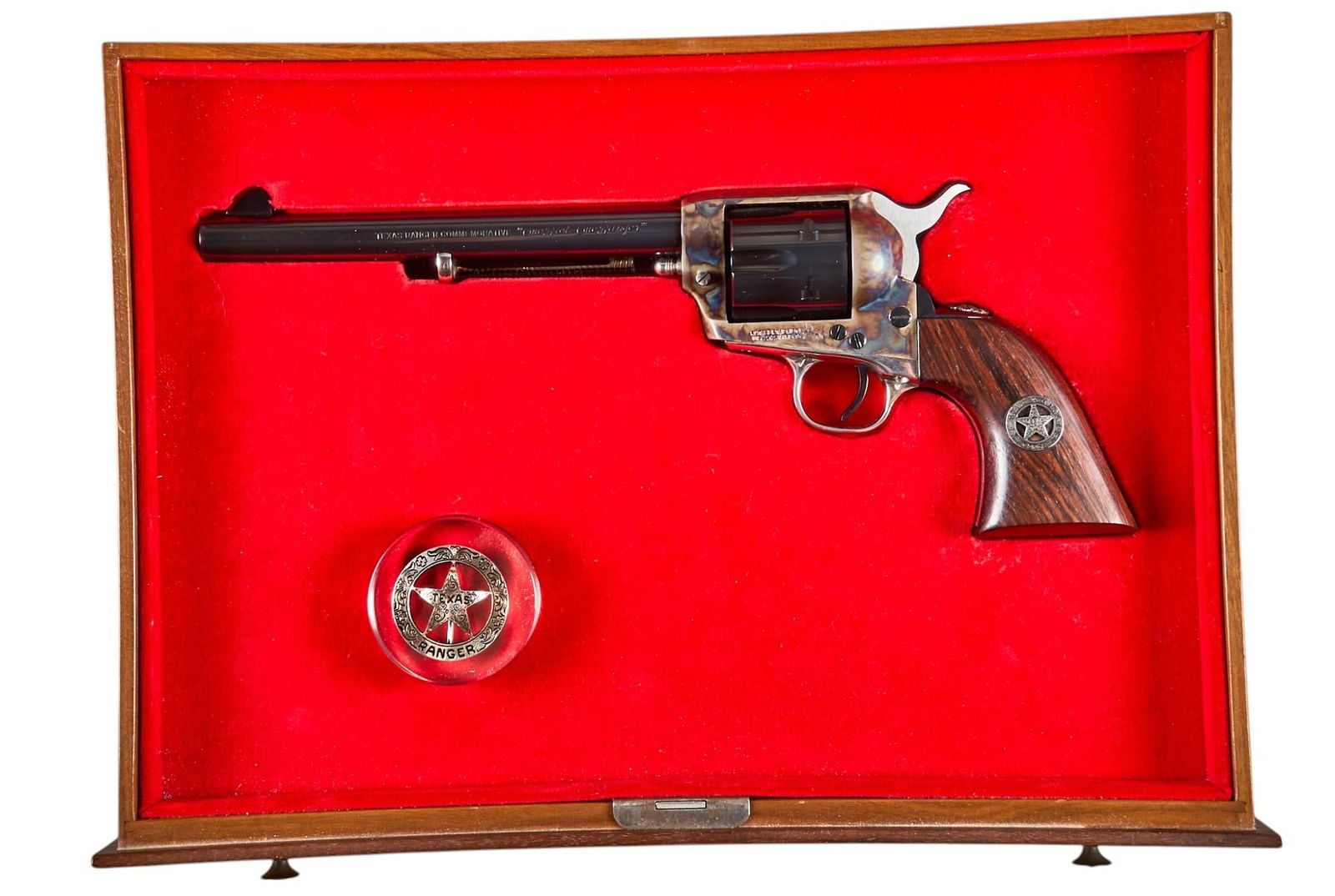 Cased Colt Saa Texas Ranger Commemorative Revolver W/ Matching Book ...