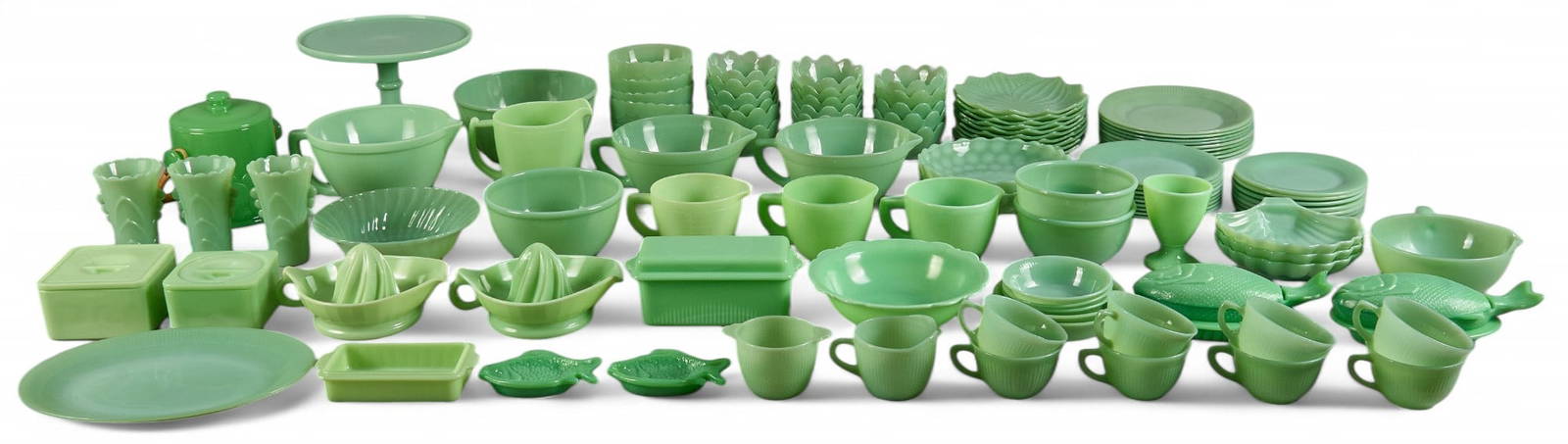 Large Collection Of (108) Jadeite Glassware - Jul 13, 2025 | Vogt ...