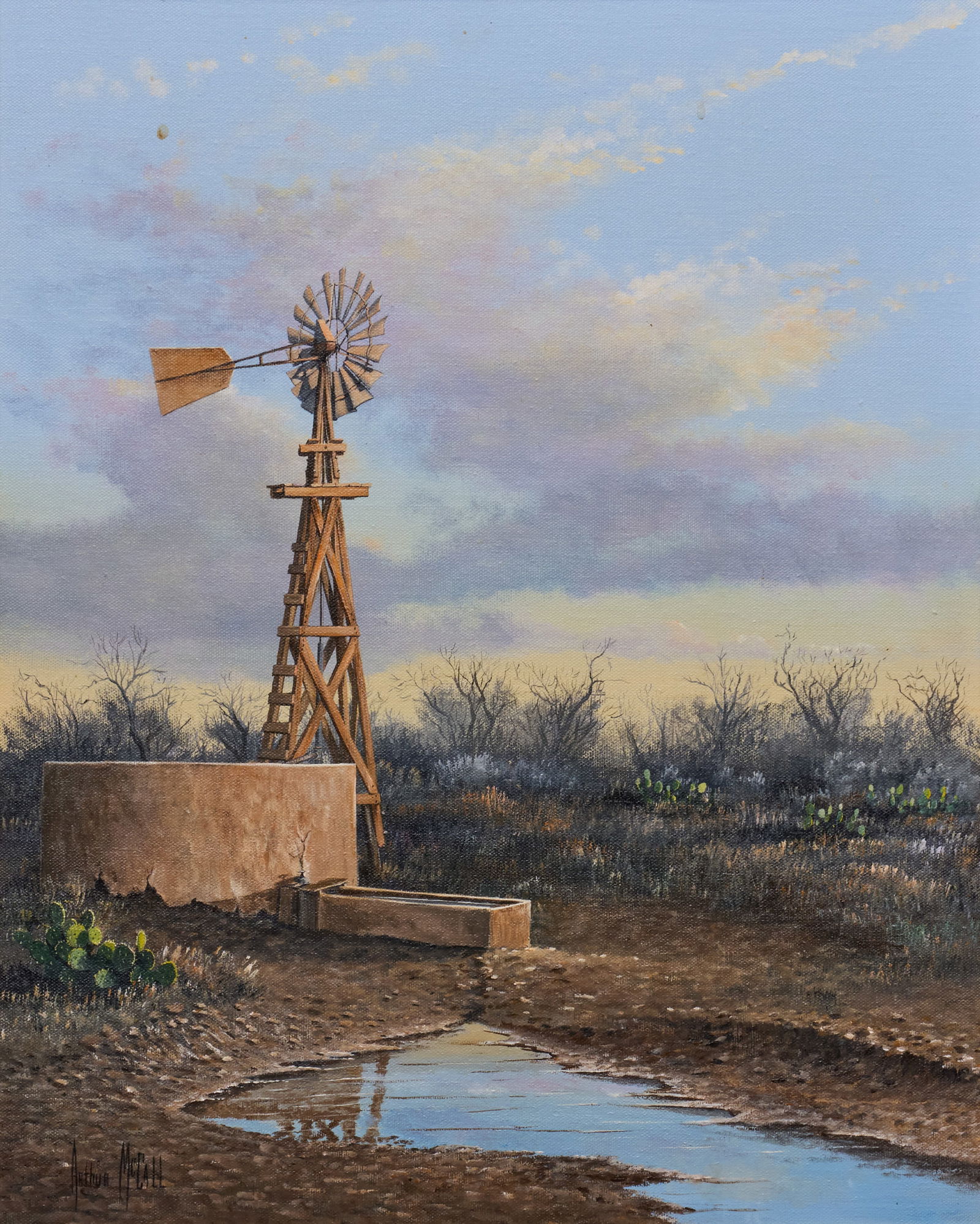Arthur Mccall, "cactus Country" - Jul 26, 2025 | Vogt Auction Texas In Tx