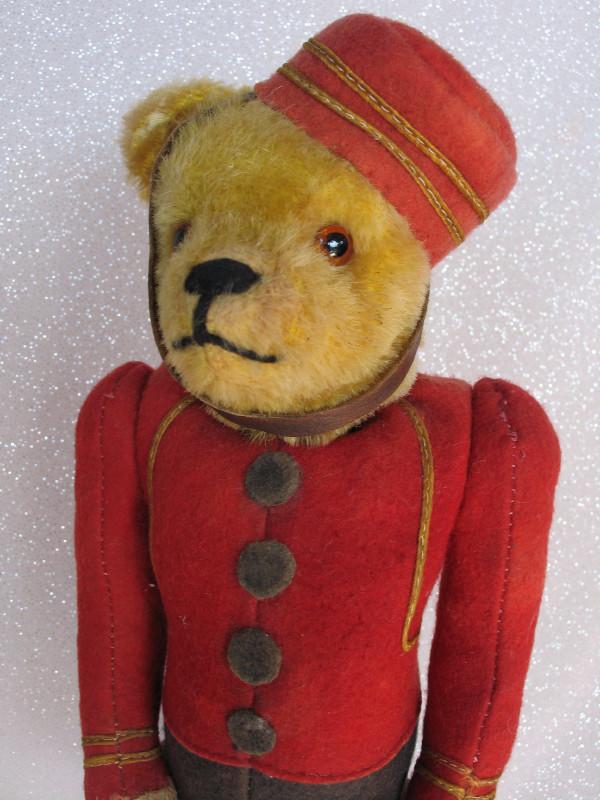 Scarce Schuco 1920s "bellhop Yes / No Bear" 15" (38cm).