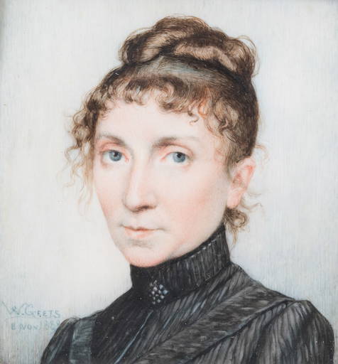 Willem Geets (1838 1919): Portrait Of His Wife Emilie De Bruyne ...