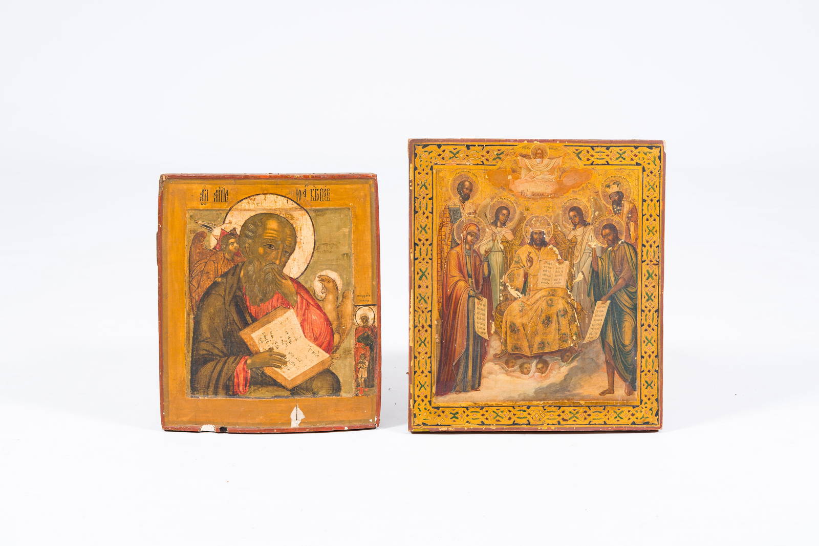 Two Orthodox Icons, 'saint John The Theologian In Silence' And 'jesus ...