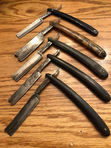 5 Straight Razors Sheffield/kb Extra