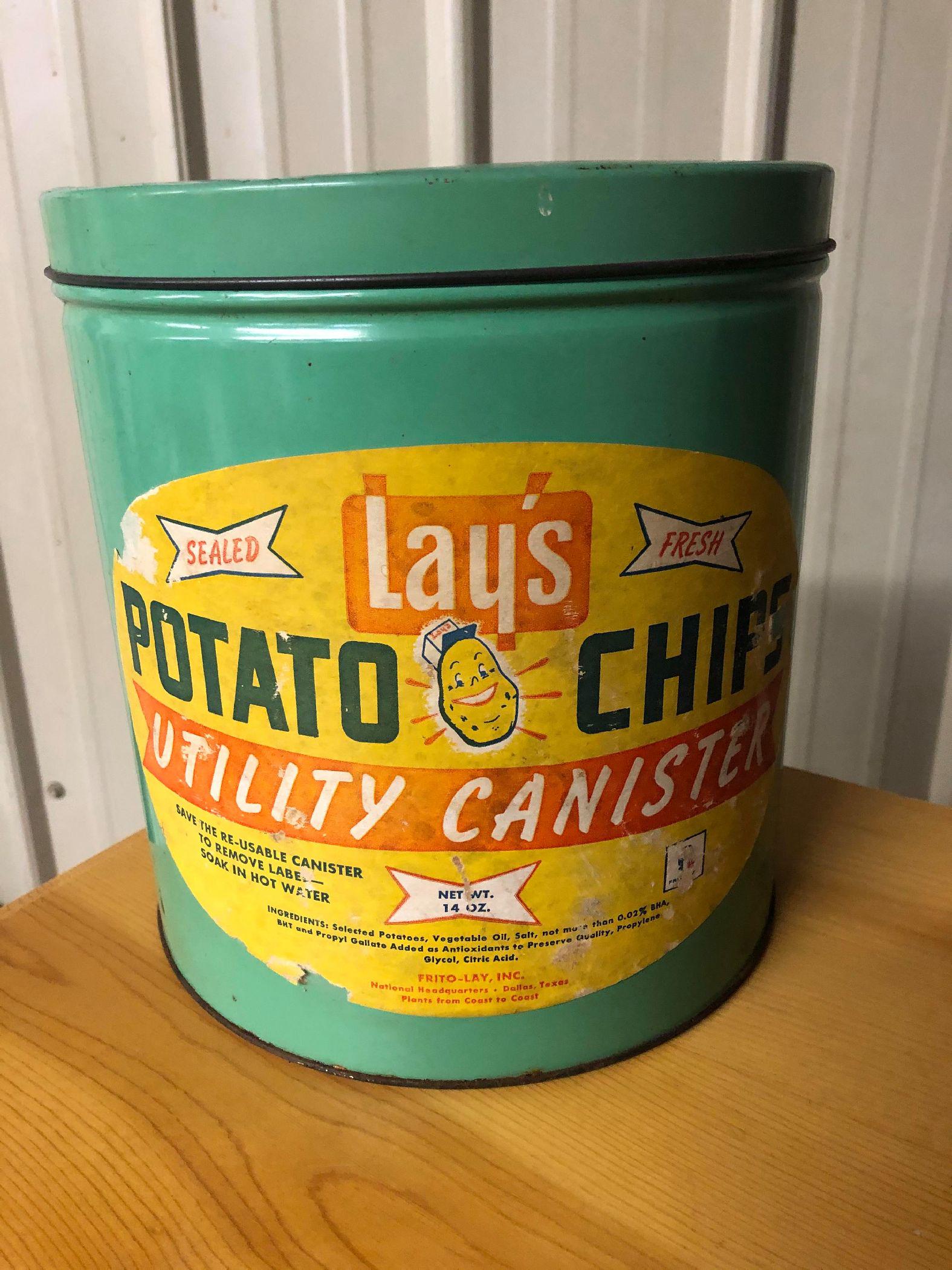 Vintage Lay's Potato Chips Tin