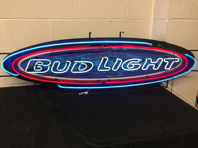 Bud Light Neon Beer Sign - Feb 05, 2021 | Swisher Bros. Auction LLC in KY