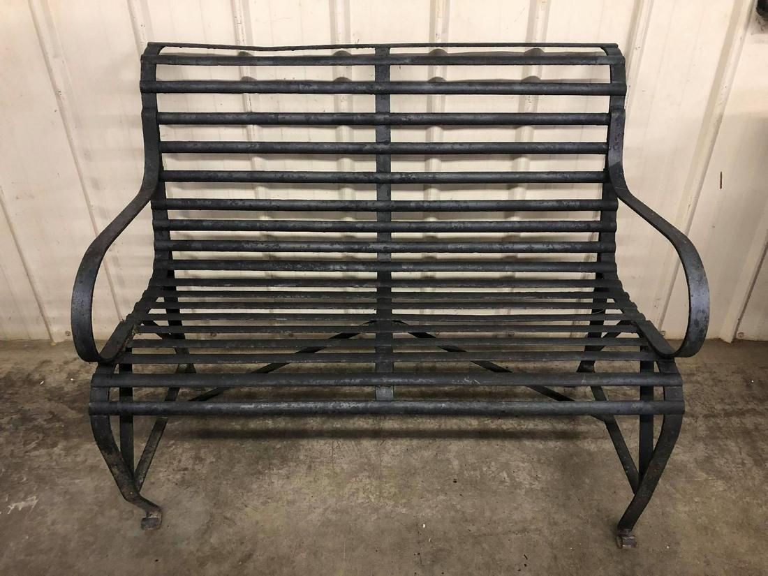 Antique Heavy Iron Park Bench