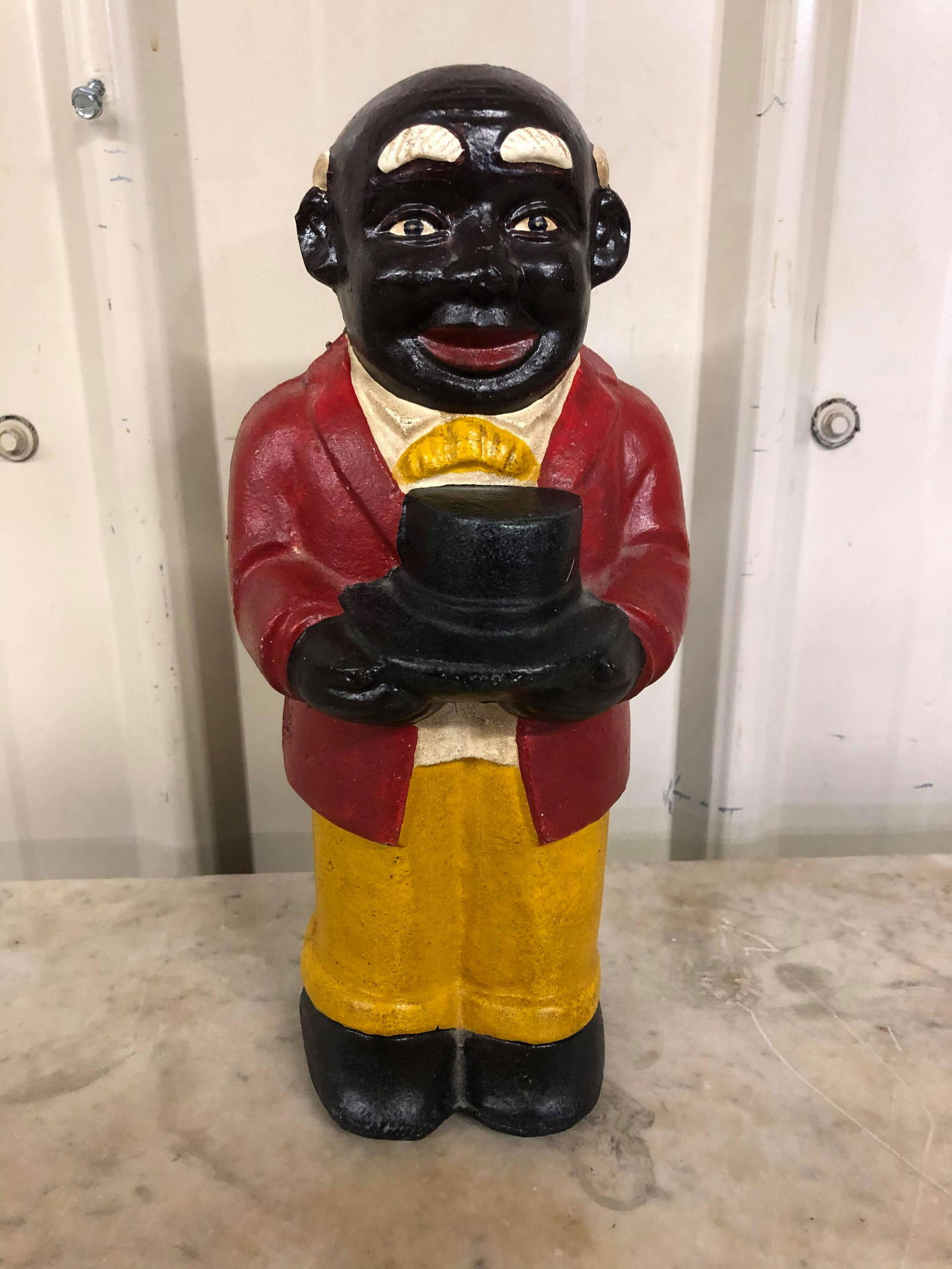 Cast Iron Black Americana Bank