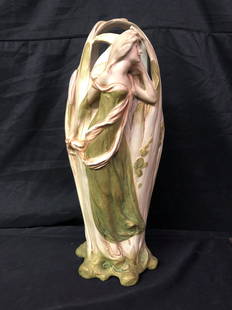 Royal Dux, Bohemia, Porcelain Figural & Nautical Centerpiece