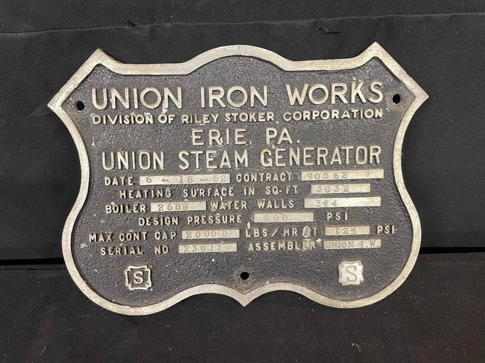 Cast Iron "union Iron Works Erie, Pa."