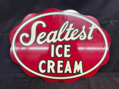 Scalloped Metal Exit Sign