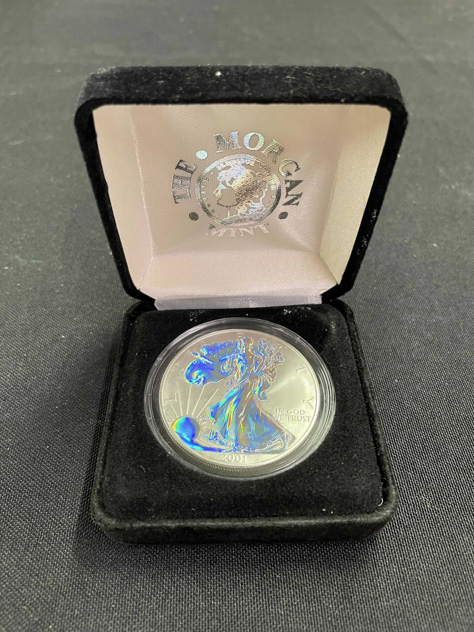The Morgan Mint 2001 Hologram Silver Eagle One Full Oz. .999 Silver