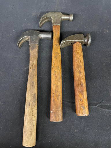 Trio Of Early Hammers/blacksmith Tools